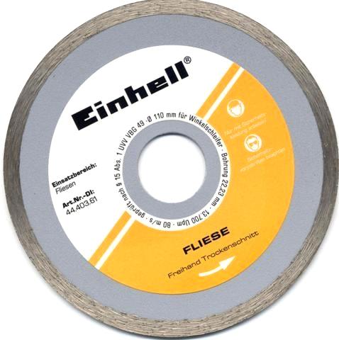 Διαμαντοδισκος Einhell Για Γωνιακο Τροχο 110μμ 4440361 - Αναλωσιμα ...
