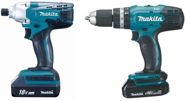 Makita 18v Li-ion Κρουστικο Δραπανοκατσαβιδο Hp457 + Παλμικο Κατσαβιδι ...