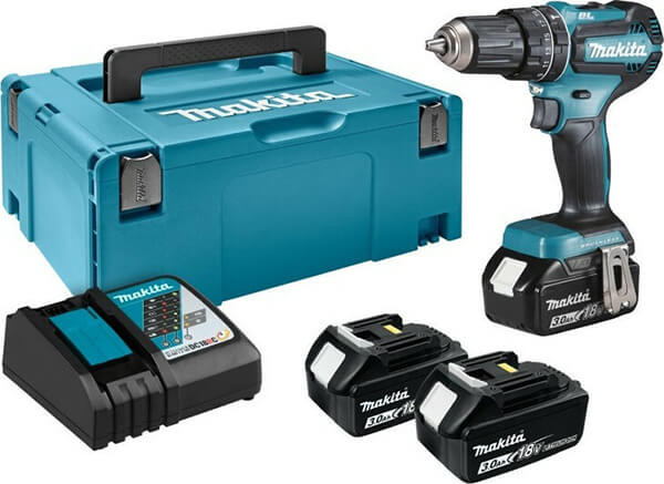 Δραπανοκατσαβιδο Κρουστικο Makita 18v 3x 3ah Makpac Dhp485rf3j ...