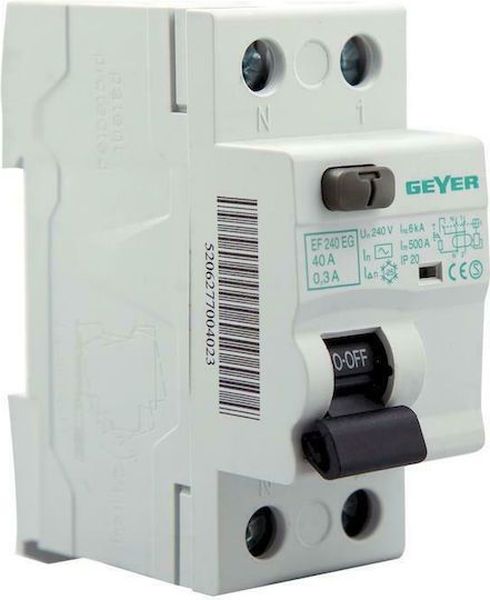 Geyer Ρελε Διαφυγης 2p 40a 300ma Ac - Υλικα πινακα (TLS.132569)