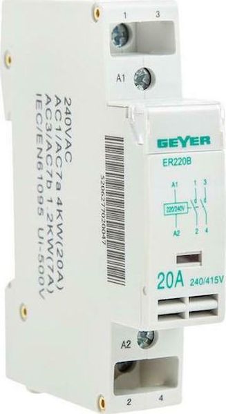 Geyer Ρελε Θερμ/των 1θ 20a 230v Ac 2no - Υλικα πινακα (TLS.132643)