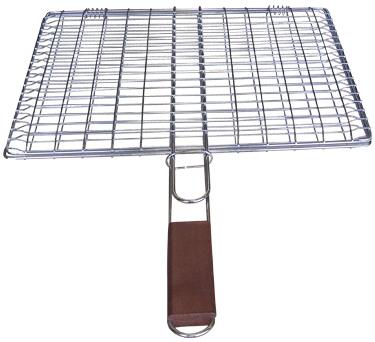 Σχαρα Ψησιματος Με Ξυλινη Λαβη 40x35 Inox Wt7009314 - Ειδη τζακιου (TLS ...
