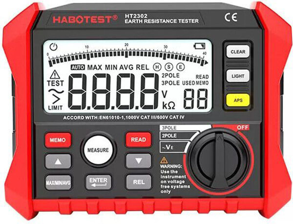 Μετρητης Γειωσης Habotest Ht2302 Earth Resistance Tester - Οργανα ...