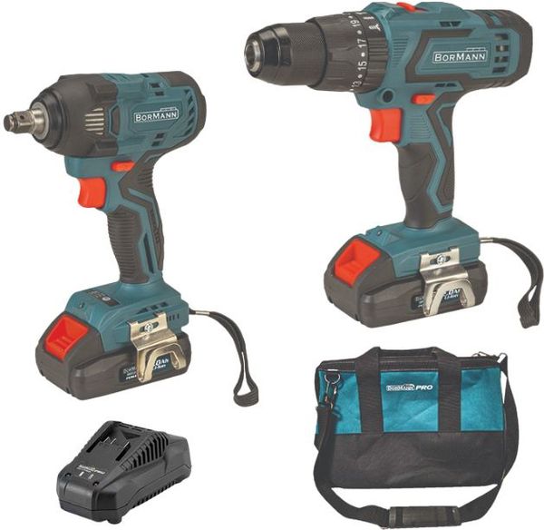 Σετ Κρουστικο Δραπανο & Μπουλονοκλειδο Brushless Bormann 18v- Li-ion ...