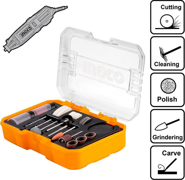 Σετ 73 Τεμ. Εξαρτηματα Μινι Δραπανου Ingco Akmg7072 - Κασετινες - σετ ...