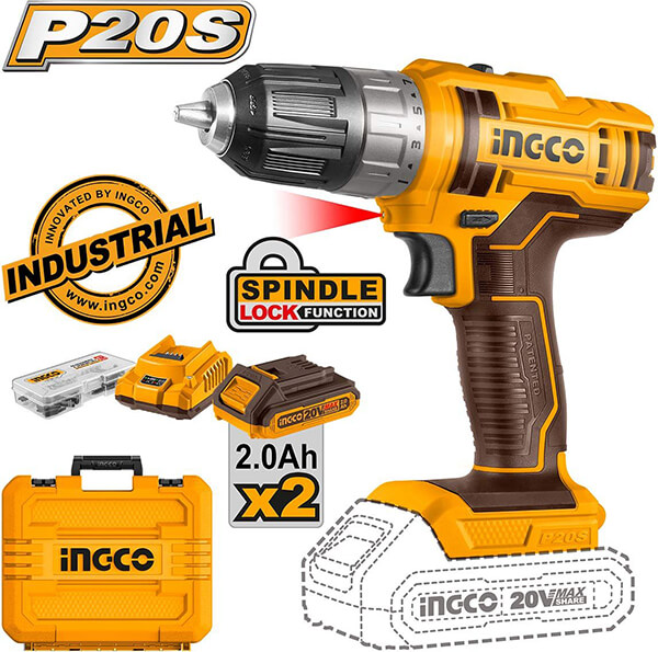 Δραπανοκατσαβιδο Μπαταριας 20v Li-ion Ingco Cdli200528e - Δραπανα ...