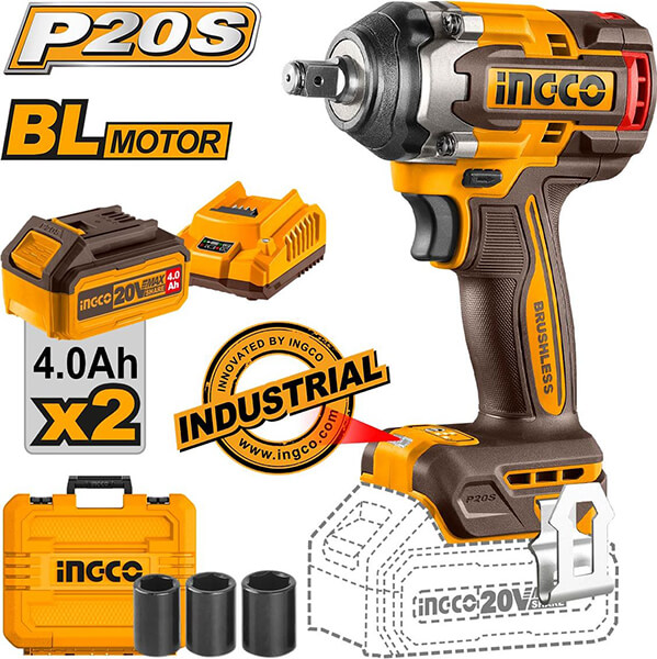 Κρουστικο Μπουλονοκλειδο Μπαταριας 20v Li-ion 500-650 Nm Ingco ...