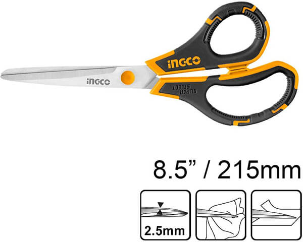 Ψαλιδι Οικιακης Χρησης 215mm Ingco Hscrs811002 - Μικροεργαλεια κοπης ...