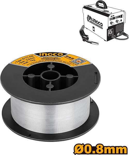 Συρμα Ηλεκτροσυγκολλησης Flux 1kg 0.8mm Ingco Ewsfc081001 ...