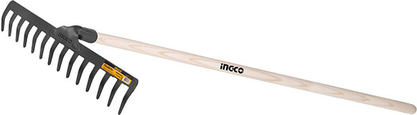 Τσουγκρανα Ατσαλινη Με Ξυλινο Στυλιαρι Ingco Hgrh0204 - Μικροεργαλεια ...