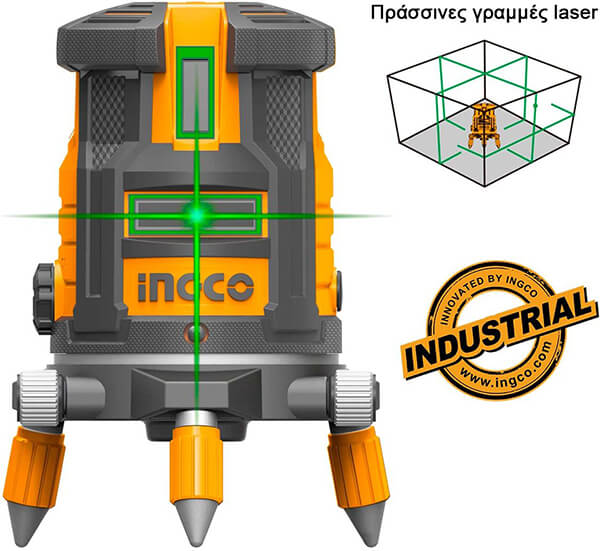 Αυτοαλφαδιαζομενο Laser Με 5 Πρασινες Δεσμες Ingco Hll305205 - Οργανα ...
