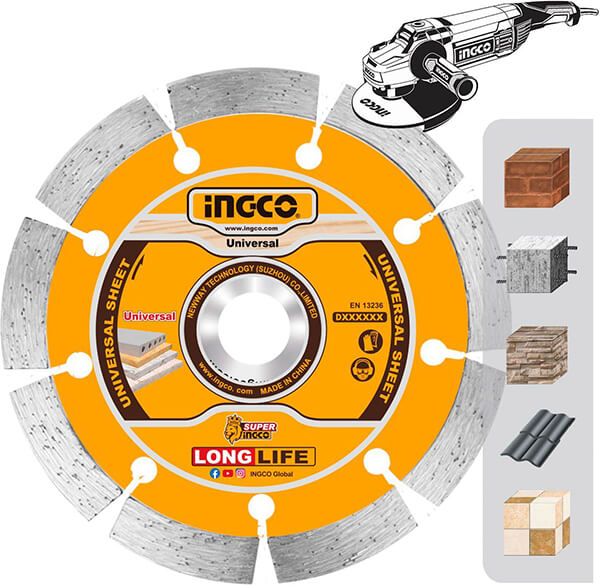 Διαμαντοδισκος Δομικων Γενικης Χρησης 230mm Ingco Dmd012302 - Αναλωσιμα ...