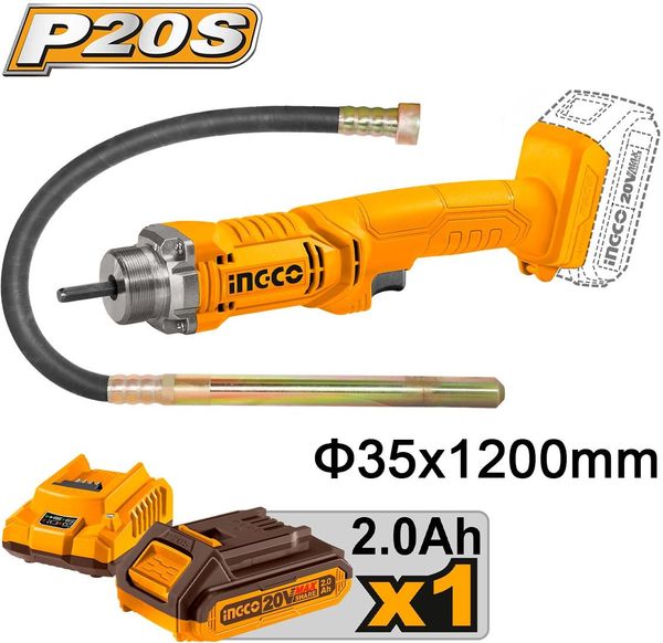 Δονητης Μπετου Μπαταριας 20v Li-ion Ingco Ccvli2023011 - Τροχοι (TLS ...