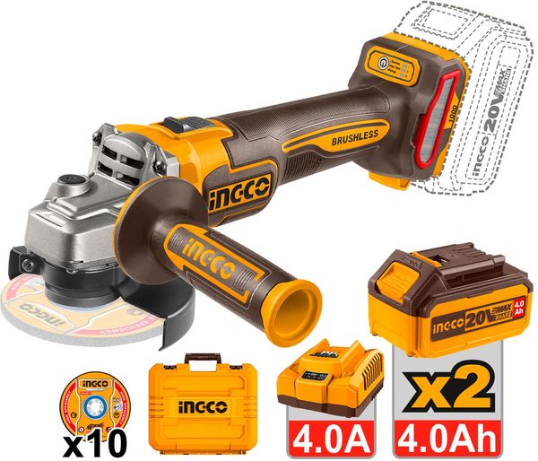 Γωνιακος Τροχος Μπαταριας 115mm 20v Li-ion Ingco Cagli271532 - Τροχοι ...
