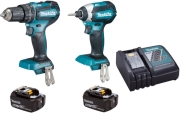 Σετ Makita 18v Brushless Κρουστικο Δραπανοκατσαβιδο Dhp485 + Παλμικο ...
