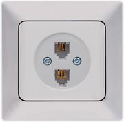 Eurolamp Πριζα Τηλεφωνου Διπλη Rj 11 Νικελ Mat - Διακοπτικο υλικο (TLS ...