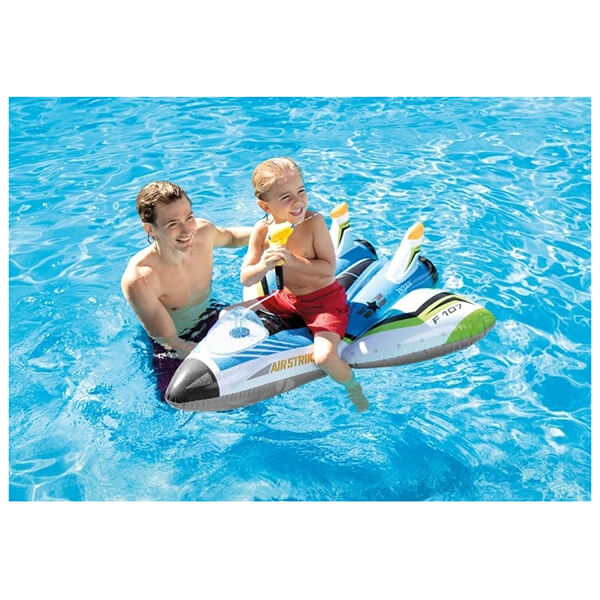 Φουσκωτο Θαλασσης Παιδικο Intex Water Gun Plane Ride-on Με Χειρολαβες ...