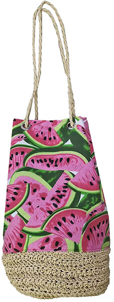 Τσαντα Παραλιας Ψαθοχαρτο Σχεδιο Καρπουζι 36x30x20cm - Accessories ...