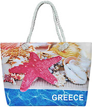 Τσαντα Παραλιας Μεγαλη Greece Κοχυλια 58x37x16cm - Accessories παραλιας ...