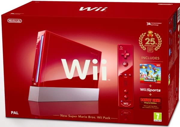 Nintendo Wii Console Red New Super Mario Bros Limited Edition Pack ...