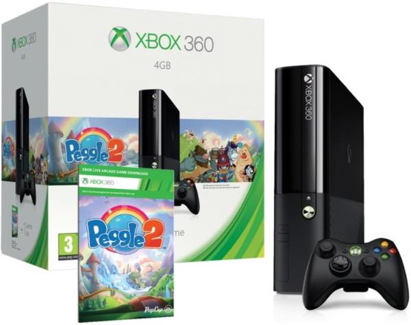 Xbox 360 4gb Black & Peggle 2 - Console (XB3.01019)